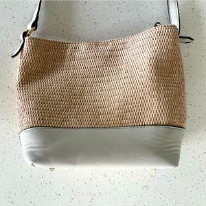 Izzy & Ali | Bags | Nwot Izzy Ali Vegan Leather Wicker Satchel ...